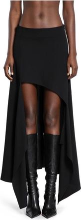 MUGLER Femme, Jupes, Noir, Taille: 36 FR Asymmetric High-Low Skirt