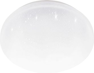 Eglo LED Deckenlampe Pogliola, Deckenleuchte mit Kristall-Effekt und Dip Switch, Lampe Decke K&uuml;che, Metall und Kunststoff in Wei&szlig;, warmwei&szlig;, neutralwei&szlig;, k