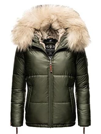 Navahoo Tikunaa Veste dhiver pour Femme matelass&eacute; avec Capuche Olive L