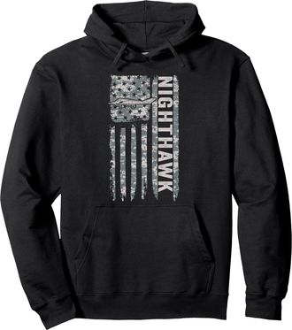 The Salty Veteran Nighthawk F117 Amerikanische Flagge Milit&auml;r Camo Pullover Hoodie