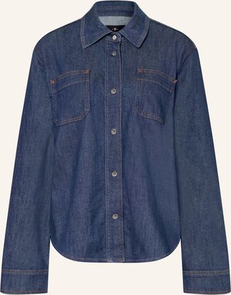 7 For All Mankind Jeansbluse Utility Classic blau