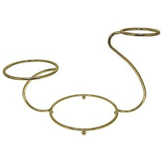 PME Schwanförmiger, vergoldeter Tortenständer mit 3 Ebenen, Aluminium, Gold, 60 x 31 x 46 cm