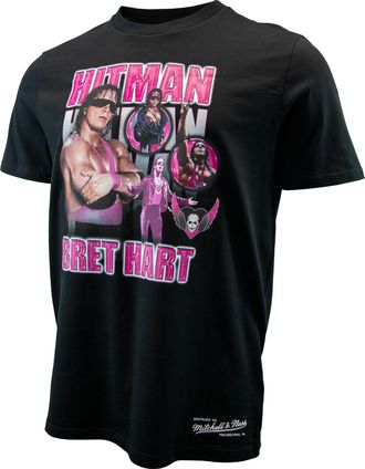 Mitchell & Ness WWE Legends T-Shirt - Hitman Hart Forever, Farbe: Schwarz, Gr&ouml;&szlig;e: XL