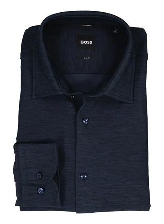 HUGO BOSS Herren Hemden blau meliert