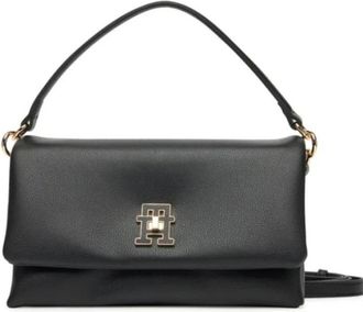 Tommy Hilfiger Femme, Sacs, Noir, Taille: ONE Size Sac Bandouli&egrave;re Convertible Moderne &agrave; Fermoir Tournant