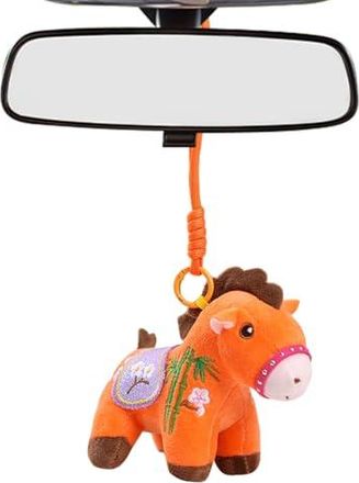 Generic Porte-clés cheval | Joli pendentif décoratif en peluche - Breloque de sac à main lannée 2026 du cheval porte-bonheur | pour sac à dos, petit ami, fill