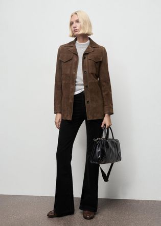 Mango Jean évasé en velours noir - Femme - 32 - MANGO