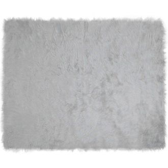 vidaXL Teppich aus Kunstschaffell Tafalla Grau 200 x 280 cm Polyester vidaXL