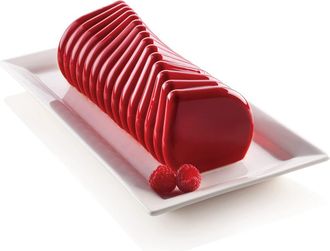 Silikomart Silikomart | Silikon-Kuchenform Modern CORALLO, antihaftbeschichtet, 1er Pack Kuchenform, 3D Design, 245 x 90 mm, h 90 mm, Volumen 1400 ml, Made in It