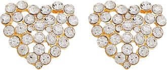 8 by YOOX HEART SHAPED RHINESTONES EARRINGS
