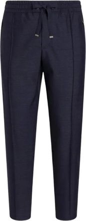 Dolce & Gabbana Pantalon Melange Marino Cintura Elastica - Homme - Pantalons - Bleu - Taille: XL