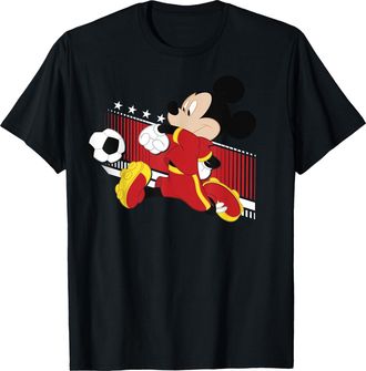 Disney Mickey Mouse Belgium Soccer Uniform Portrait T-Shirt