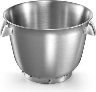Bosch Edelstahl-R&uuml;hrsch&uuml;ssel MUZ9ER1, Zubeh&ouml;r passend f&uuml;r K&uuml;chenmaschine OptiMUM, 5,5 Liter, max. Teigmenge 3,5 kg, Griffe, sp&uuml;lmaschinenfest