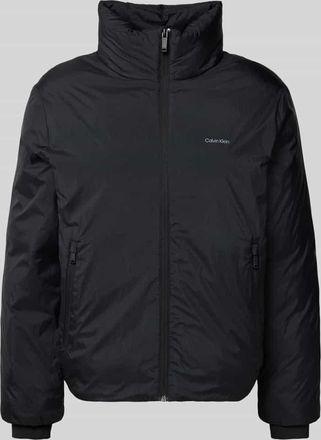 Calvin Klein Jacke mit Stehkragen und Logo-Print