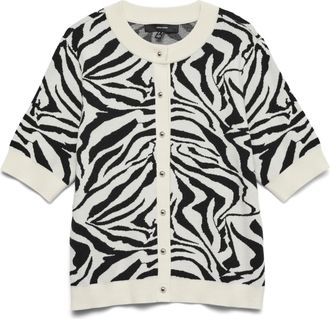 Vero Moda Vmtres Bien Zebra Ss O-Neck Cardigan Ga