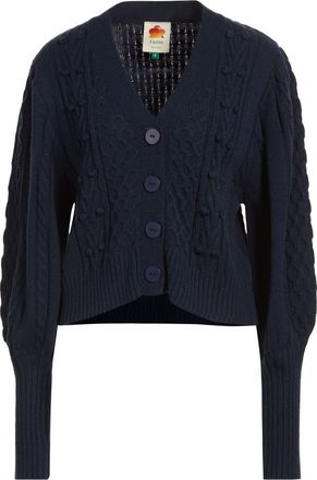 Farm Rio MIXED STICHES NAVY BLUE KNIT CARDIGAN