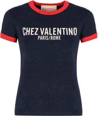 Valentino Garavani Femme, Tops, Bleu, Taille: 42 FR T-Chemises