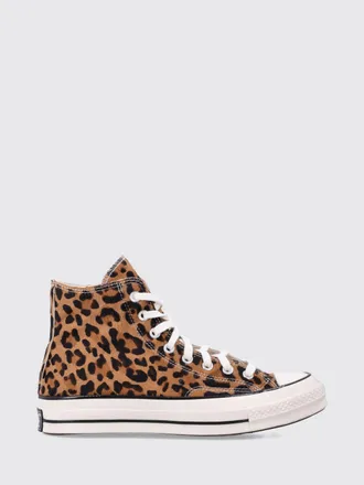Converse Baskets montantes Chuck 70 en cuir de poulain &agrave; imprim&eacute; animalier