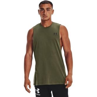 Under Armour Coupe poitrine gauche pour homme, (390) Marine Od Vert/Noir, Taille XL