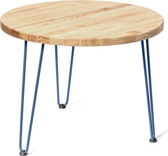 Lamofootwear Manufaktur Couchtisch rund aus Holz 60 cm | Beistelltisch Couch | Nachttisch Holz, Wohnzimmertisch klein, Kaffeetisch | Stärke: 28 mm, Farbe: Natur, B