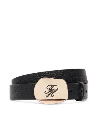 Tommy Hilfiger G&uuml;rtel Th Plaque 2.5 Pebble AW0AW19152 Schwarz