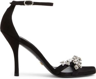 Stuart Weitzman Kristallverzierte Nudist Vow Sandale - - Shoes - Damen - Schwarzk - 40 1/2 EU