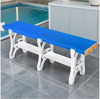 Generic Banc de piscine imperméable - Tabouret à langer en plastique ABS pour école, salle de sport, hôtel, salle de bain - Chaise à langer bleu foncé 180,3 x
