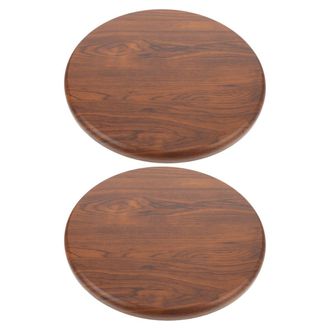 BESPORTBLE 2 St&uuml;ck Robuste Runde Barhocker sitzfl&auml;che aus Massivem Holz Strapazierf&auml;hig f&uuml;r Kantine Essraum Einfache Montage Langlebiger Hockersitz Ersatzteil