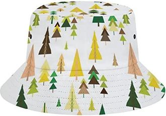 Generic Motif DArbres Jaunes (1) Chapeau Pêche Respirant Chapeaux De Seau Anti-UV Bucket Hat pour Été Hommes Randonnée