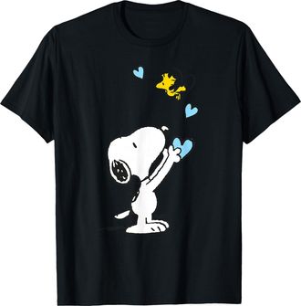 Peanuts Snoopy Mein Herz ist bei Dir blau T-Shirt