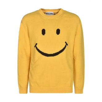 Moschino Homme, Pulls, Jaune, Taille: M Pull Smiley