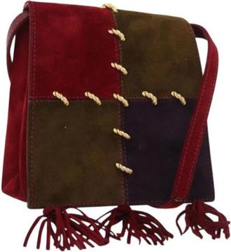 Ferragamo Sac bandouli&egrave;re en daim Pre-owned - Femme - Pre-owned - Rouge - Taille: ONE Size