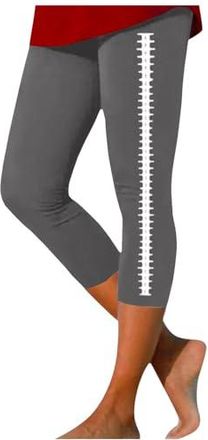 Generic Legging de sport pour femme - Style d&eacute;contract&eacute; - Imprim&eacute; rugby - Pantalon de yoga - 2026, gris, L