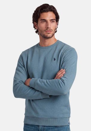 U.S.Polo Association Rundhalspullover USJaxxon - Herren Sweatshirt mit Rundhalsausschnitt Weiche Baumwollmischung, formstabil und mit Logo-Stickerei