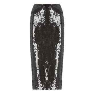 Rotate Pailletten-Bleistiftrock - - Skirts - Damen - Braun - XS