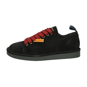 Panchic Blaue Rote Wildleder-Schn&uuml;r-Sneakers - - Shoes - Herren - Blau - 41 EU