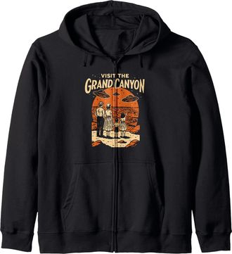 Giant Step Design Co. Visit The Grand Canyon Retro UFO & National Park Kapuzenjacke