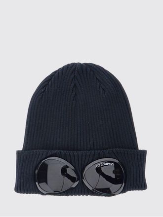 C.P. Company C. P. COMPANY Baumwoll-Beanie mit Umschlag und ikonischen Goggle-Linsen