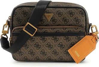 Guess sac à épaule bandoulière Milano Crossbody Double Zip Bag Coffee brun