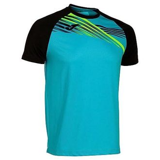 Joma T-Shirt à Manches Courtes Elite x Turquoise Fluo Noir
