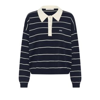 Gestuz Femme, Pulls, Noir, Taille: 38 FR Skycaptain Striped Knit