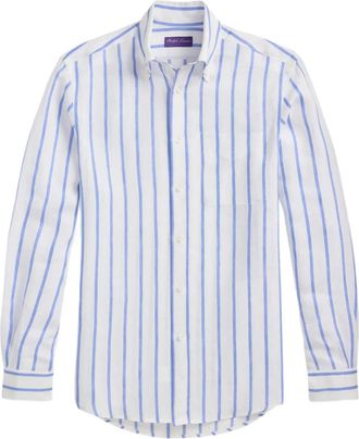 Ralph Lauren Purple Label chemise boutonn&eacute;e &agrave; rayures - Blanc