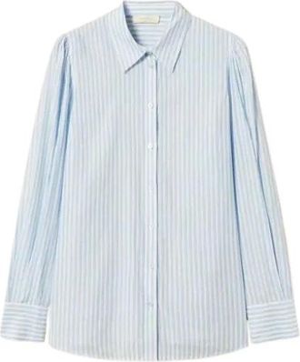 Twinset Femme, Blouses et Chemises, Bleu, Taille: 42 FR Chemise Popeline Ray&eacute;e