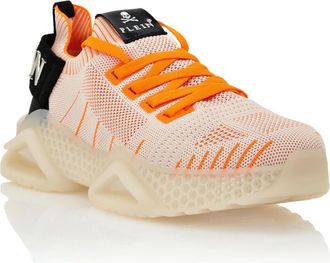 Philipp Plein Low-Top Sneaker - Runner Sneaker Iconic Plein - Gr. 39 (EU) - in Beige - f&uuml;r Damen