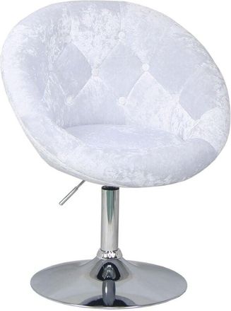 SVITA Havanna Sessel Lounge Clubsessel Drehsessel Samt Retro weiß Barhocker Club - Svita