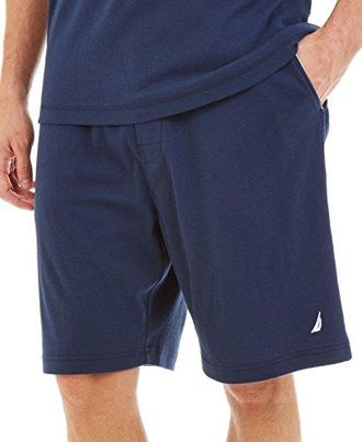 Nautica Short en Tricot Doux avec Taille élastique pour Homme, Bleu Marine, Taille M