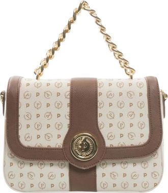 Pollini Femme, Sacs, Blanc, Taille: ONE Size Heritage Logo Classic Crossbody Bag