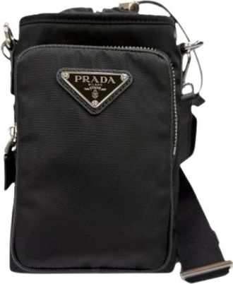 Prada Pre-owned Sac bandouli&egrave;re en nylon - Femme - Pre-owned - Noir - Taille: ONE Size