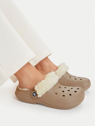 Crocs Pantoletten Classic Lined Clog 211396 Beige