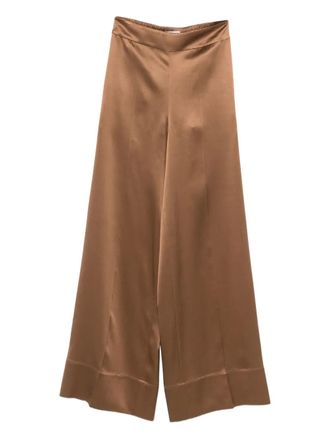 Joseph pantalon Dijon en soie - Marron